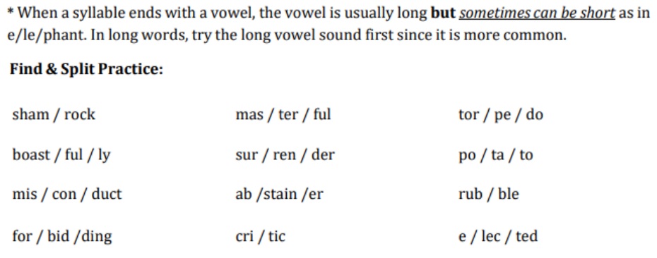 Education: Find and Split Rule